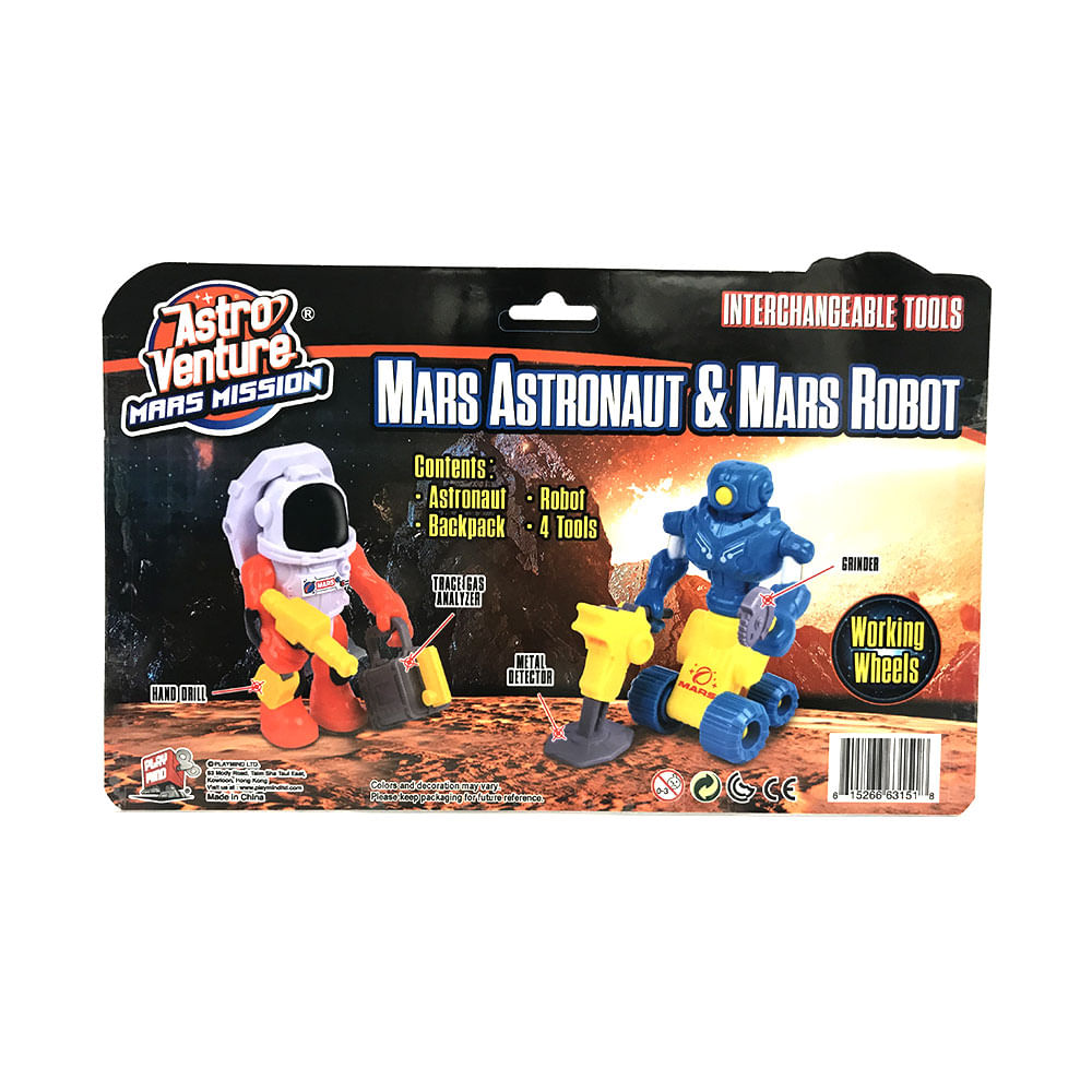 Astro venture Mars Mission Mars Astronaut & Robot with tools - wabro
