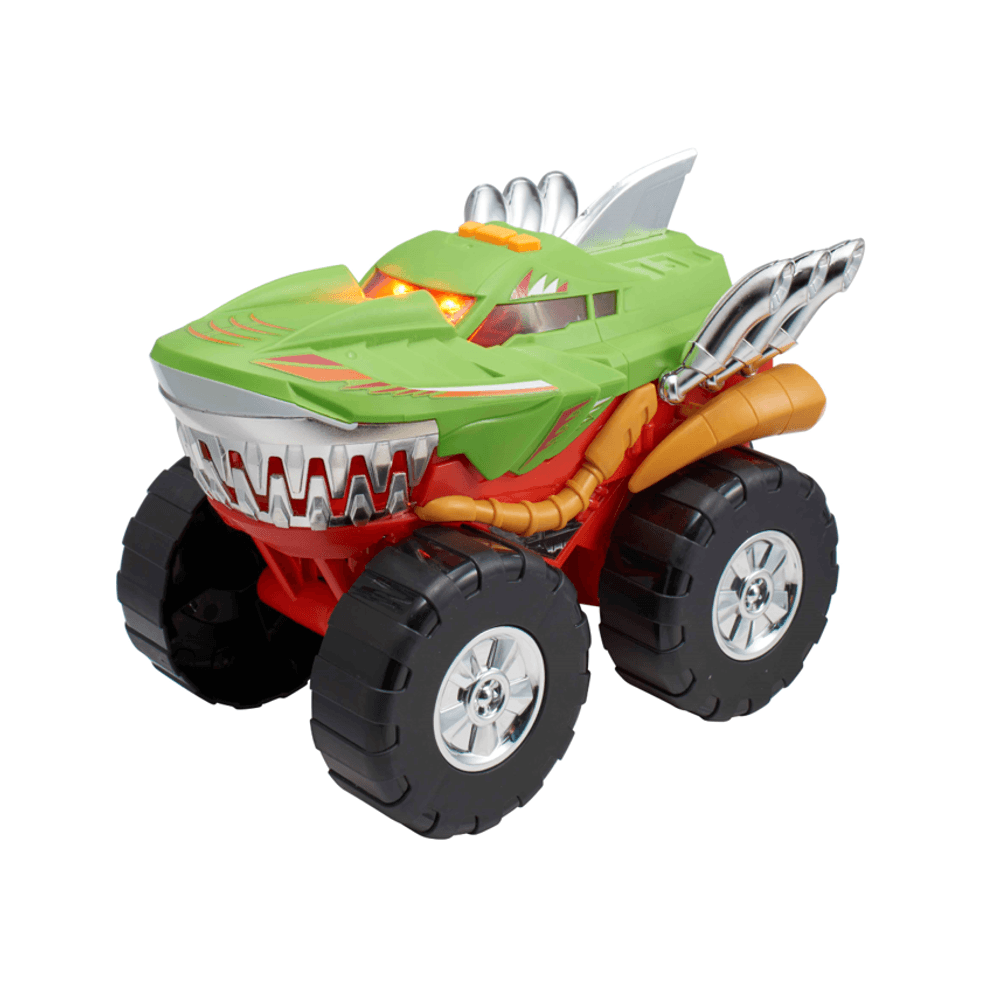 Vehiculo Luz y Sonido Teamsterz Monster Moverz Robo Shark Verde - wabro