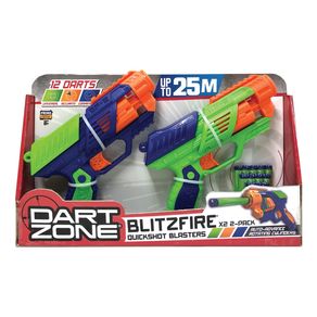 Pistolas Dart Zone BlitzFire Quickshot Blasters 2 Pack - wabro