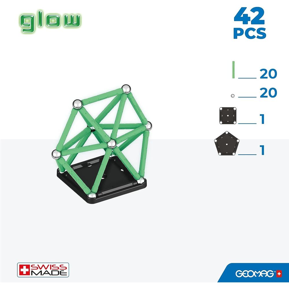 Geomag Juego Glow 42 Piezas - wabro