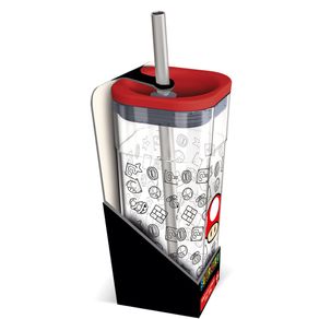 Vaso 540ml Acrilico Cube Super Mario - wabro