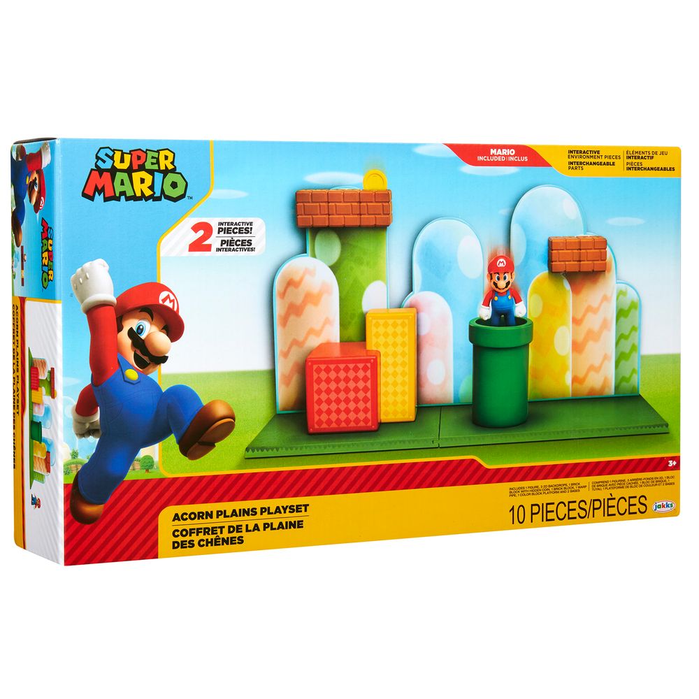 Super Mario Playset 35cm Juego Acorn Plains - wabro
