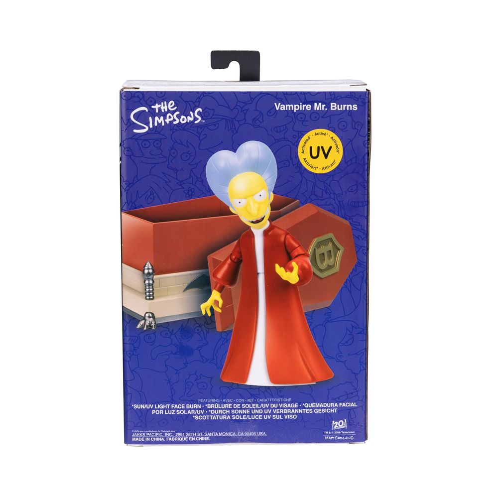 Los Simpsons Figura 13cm Premium Count Burns Articulado Rayos UV - wabro