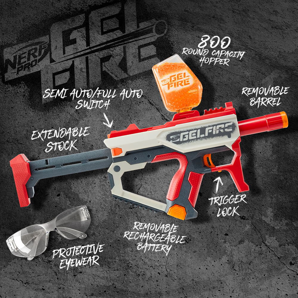 Hasbro Nerf Lanzadora Pro Series Gel Fire Mythic - wabro